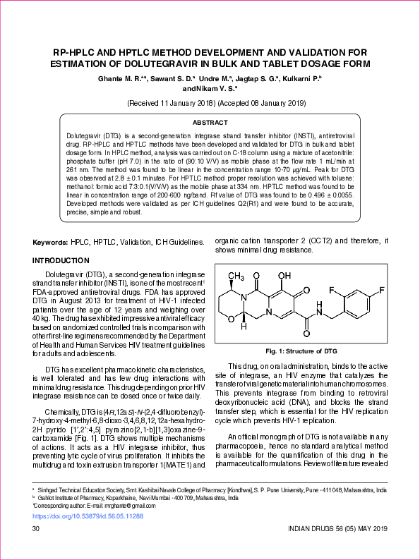(PDF) RP-HPLC and HPTLC Method Development and Validation for ...