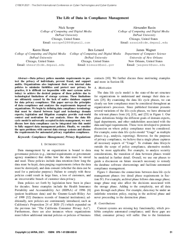 (PDF) The Life of Data in Compliance Management