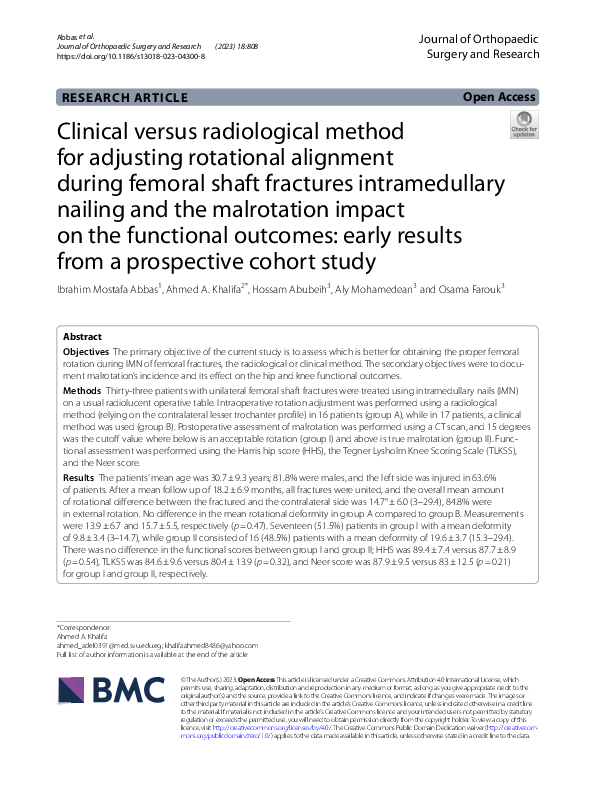 (PDF) Clinical versus radiological method for adjusting rotational ...