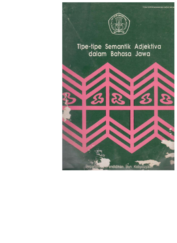 (PDF) Tipe - Tipe Semantik Adjektiva dalam Bahasa Jawa