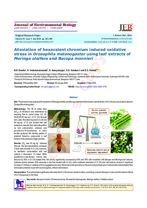 (PDF) Alleviation of hexavalent chromium induced oxidative stress in ...
