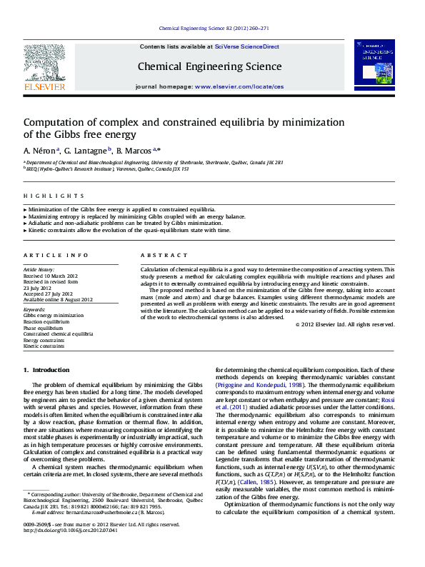 (PDF) Computation of complex and constrained equilibria by minimization ...