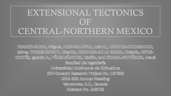 (PDF) Extensional Tectonics of Central-Northern Mexico | Miguel Franco-Rubio - Academia.edu