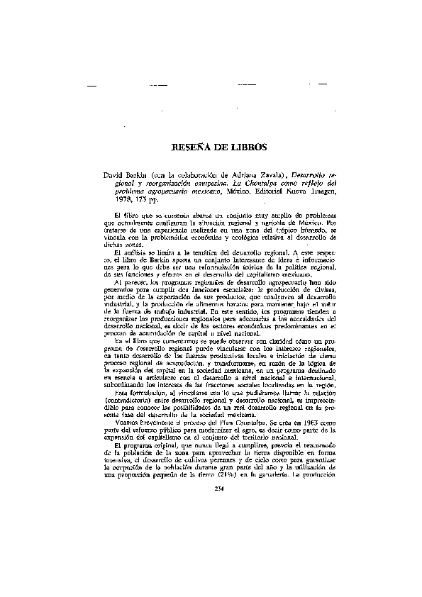 (PDF) David Barkin (con la colaboración de Adriana Zavala). Desarrollo ...