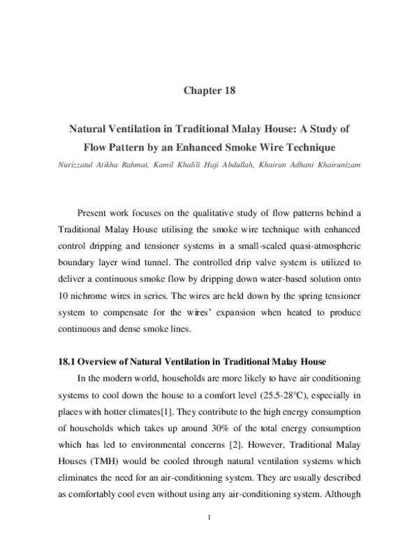 (PDF) Natural Ventilation in Traditional Malay House: A Study of Flow ...