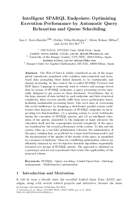 (PDF) Intelligent SPARQL Endpoints: Optimizing Execution Performance by ...