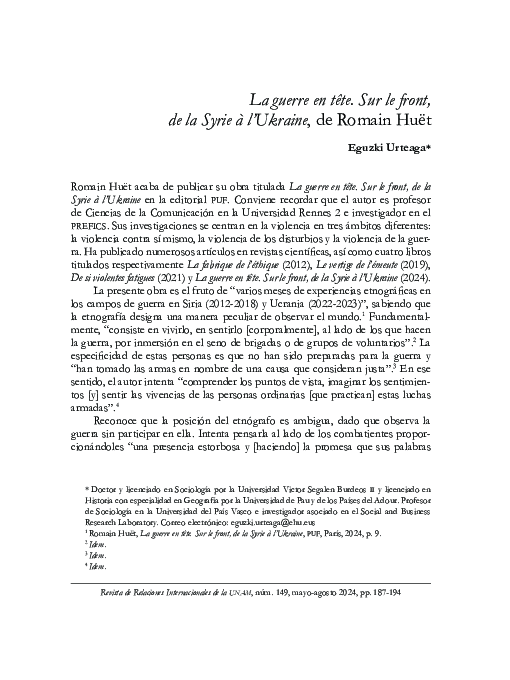 (PDF) Resena del libro de Romain Huet