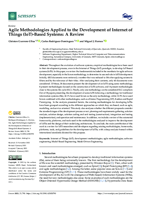 (PDF) Agile Methodologies Applied to the Development of Internet of Things (IoT)-Based Systems ...