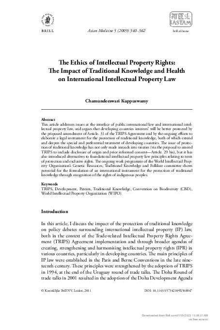 (PDF) The Ethics of Intellectual Property Rights: The Impact of ...
