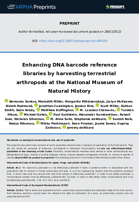 (PDF) Enhancing DNA barcode reference libraries by harvesting ...