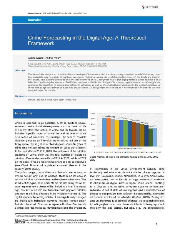 (PDF) Crime Forecasting in the Digital Age: A Theoretical Framework