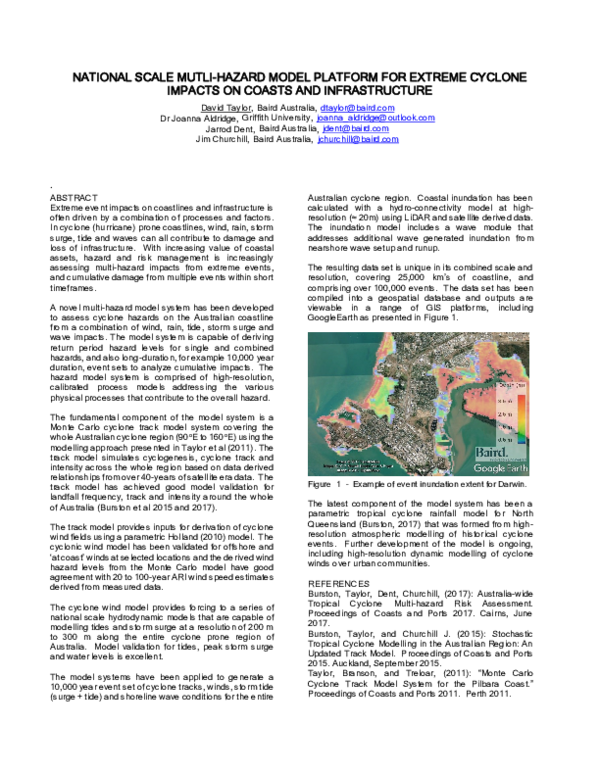 (PDF) National Scale Multi-Hazard Model Platform for Extreme Cyclone ...