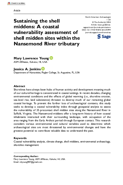 (PDF) Sustaining the Shell Middens: A Coastal Vulnerability Assessment ...