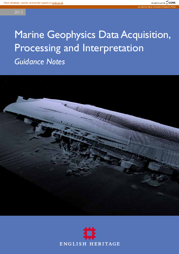 (PDF) Marine Geophysics Data Acquisition, Processing and Interpretation