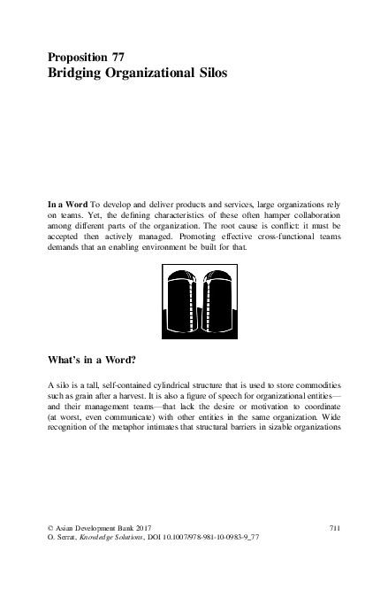 (PDF) Bridging Organizational Silos