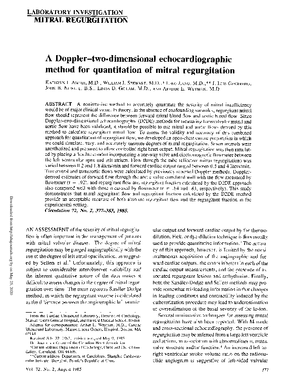 (PDF) A Doppler-two-dimensional echocardiographic method for ...