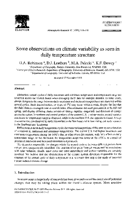(PDF) Some observations on climate variability as seen in daily temperature structure | Daniel ...