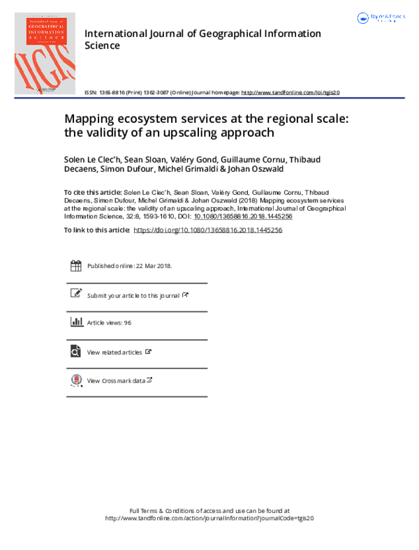 (PDF) Mapping ecosystem services at the regional scale: the validity of ...