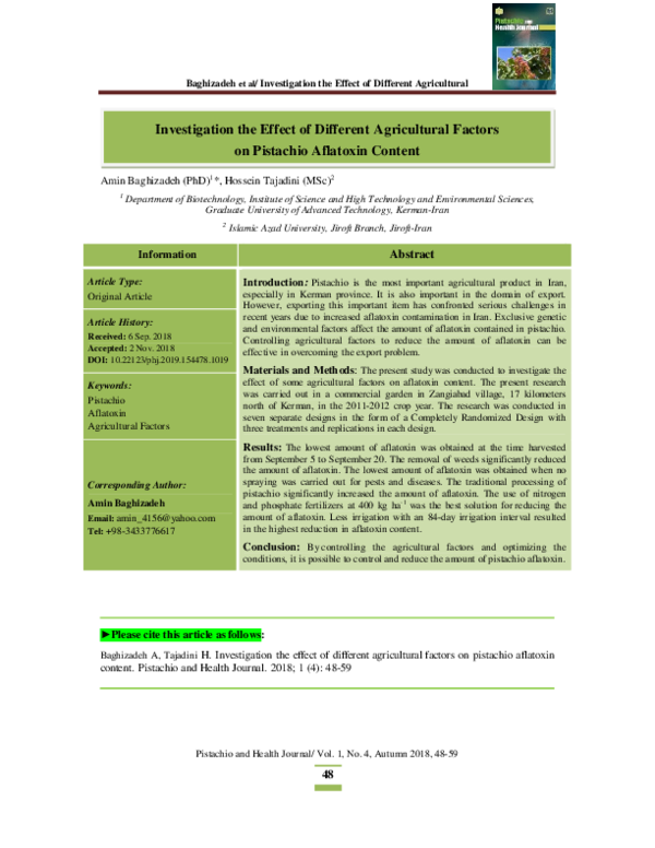 (PDF) Investigation the Effect of Different Agricultural Factors on ...