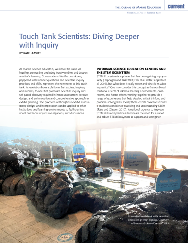(PDF) Touch Tank Scientists: Diving Deeper with Inquiry