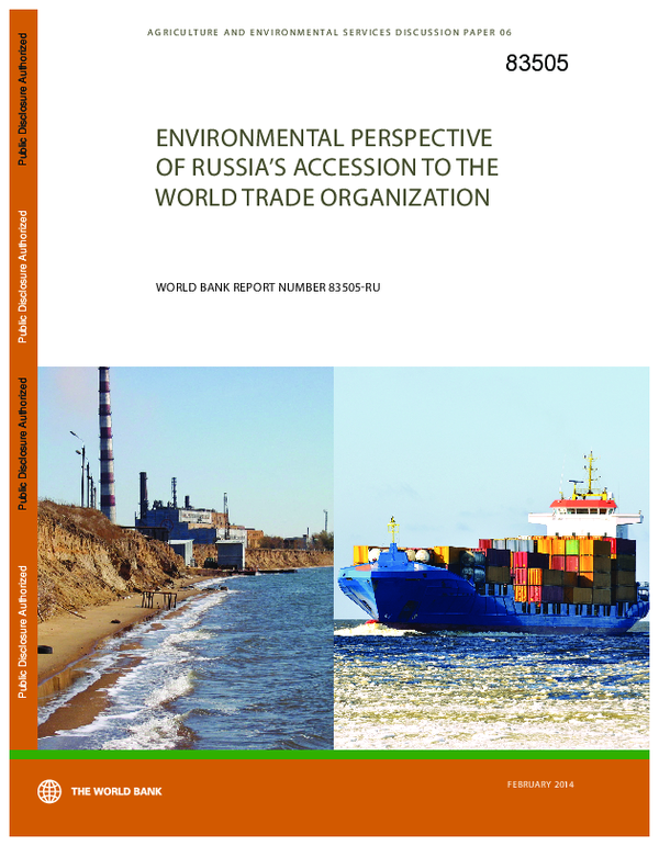 (PDF) Environmental perspective of Russia's accession to the world ...
