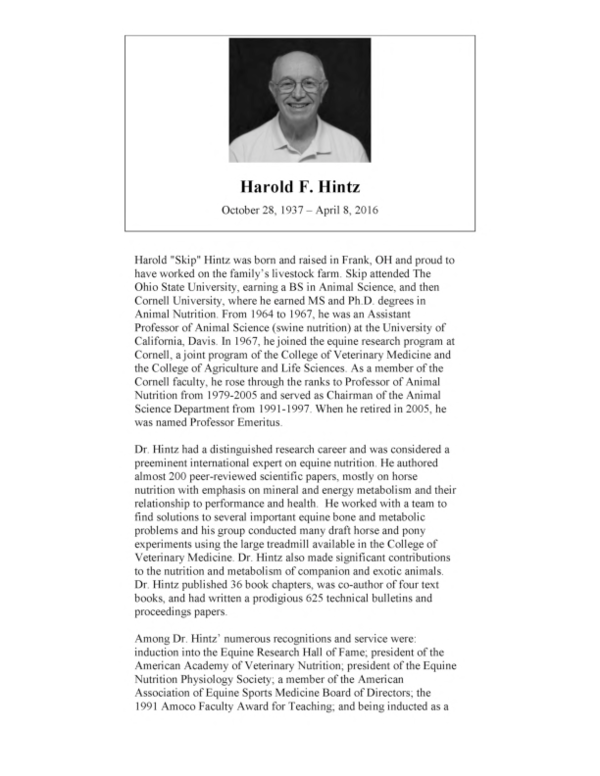 (PDF) Hintz, Harold F. Skip