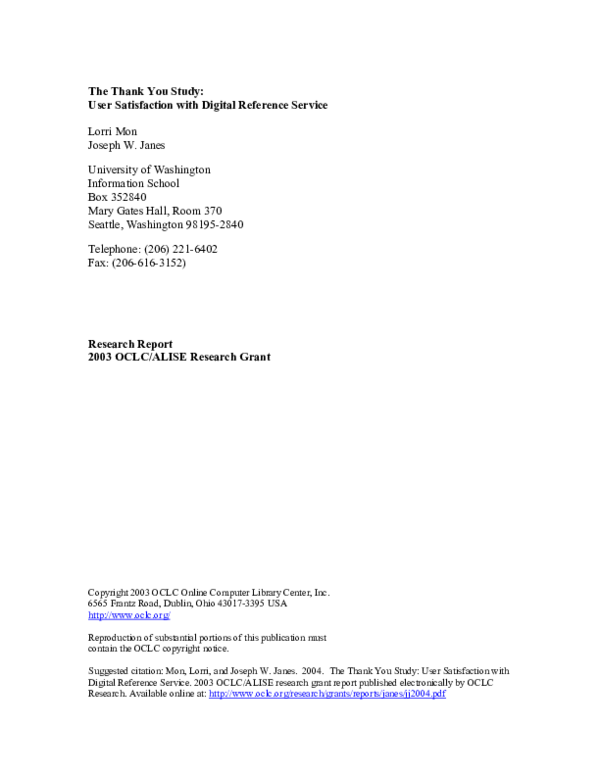 (PDF) The Thank You Study