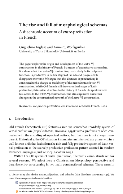 (PDF) The rise and fall of morphological schemas