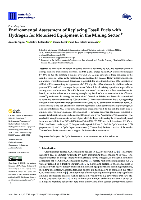 (PDF) Environmental Assessment of Replacing Fossil Fuels with Hydrogen ...