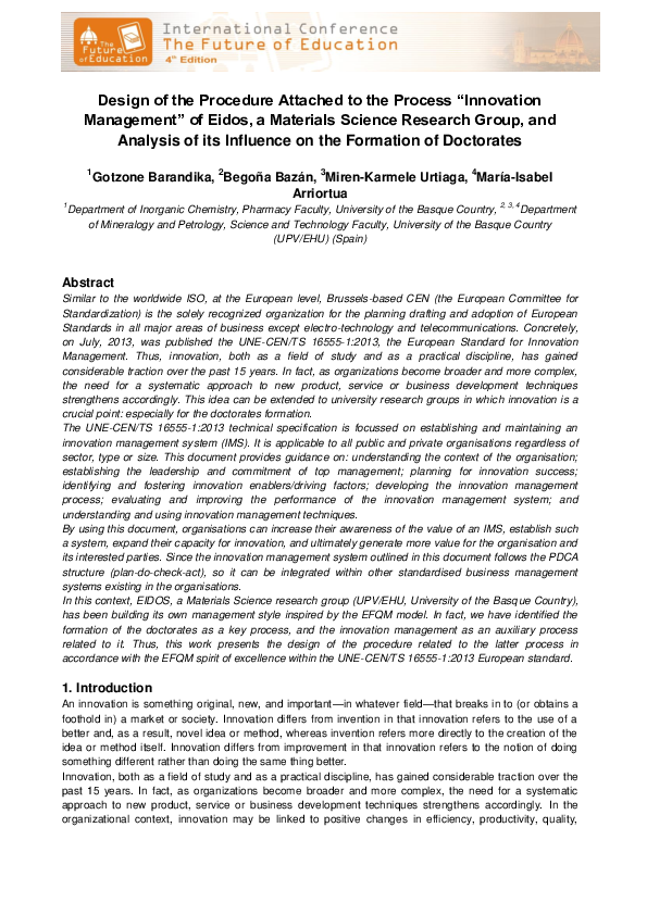 (PDF) Design of the Procedure Attached to the Process " Innovation ...