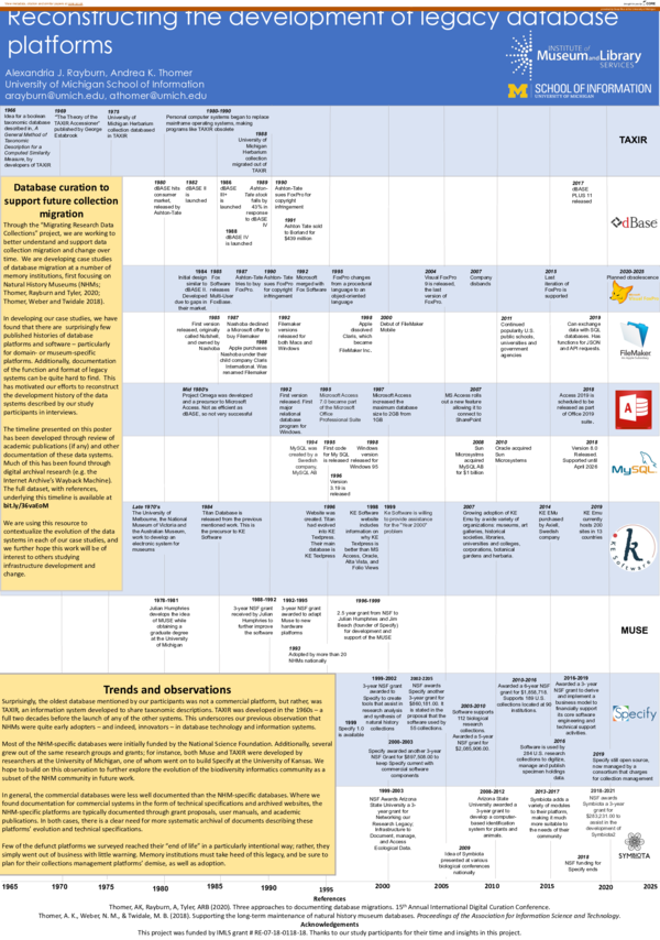 (PDF) Reconstructing the development of legacy database platforms