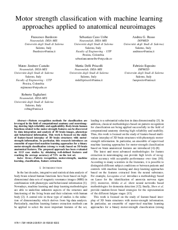 (PDF) Motor strength classification with machine learning approaches ...