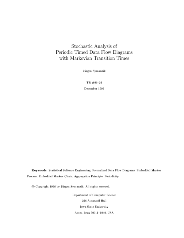 (PDF) Stochastic Analysis of Periodic Timed Data Flow Diagrams with Markovian Transition Times ...