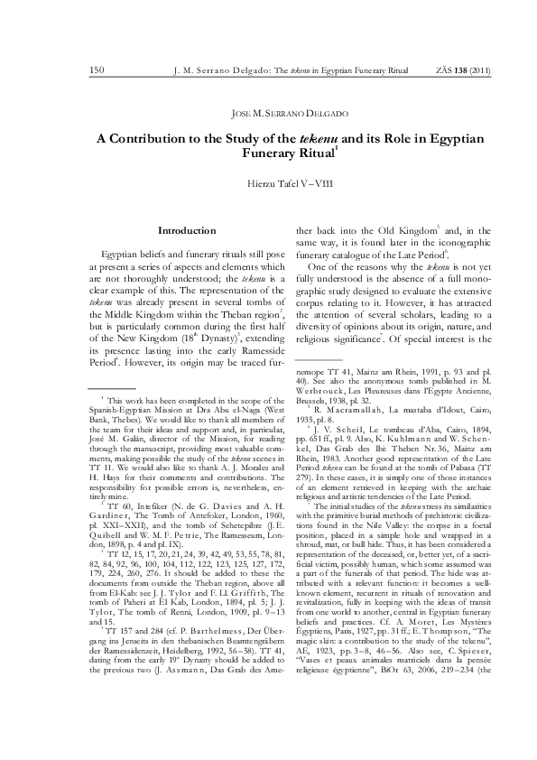 (PDF) A Contribution to the Study of the tekenu and its Role in ...