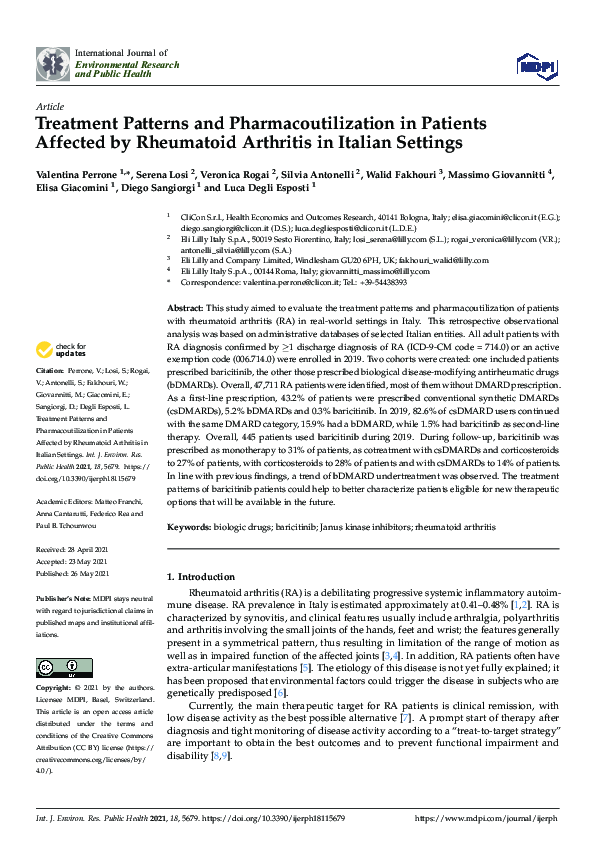 (PDF) Treatment Patterns and Pharmacoutilization in Patients Affected ...