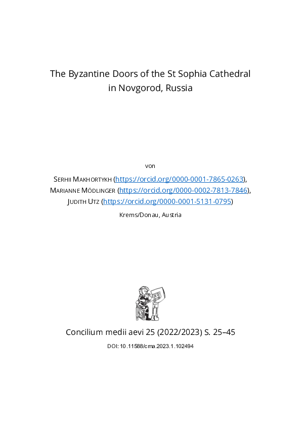 (PDF) The Byzantine Doors of the St Sophia Cathedral in Novgorod, Russia