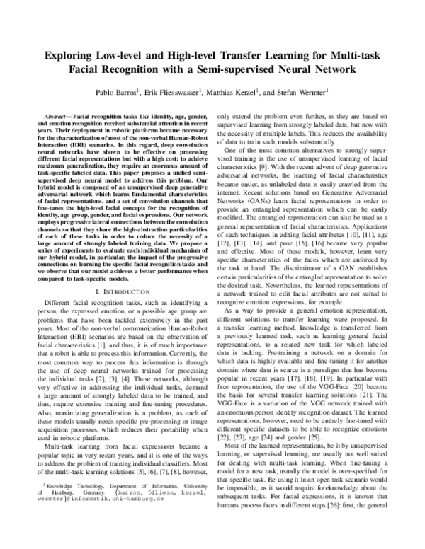 (PDF) Exploring Low-level and High-level Transfer Learning for Multi-task Facial Recognition ...