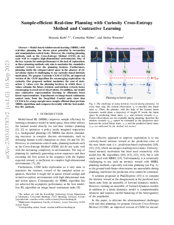 (PDF) Sample-efficient Real-time Planning with Curiosity Cross-Entropy ...