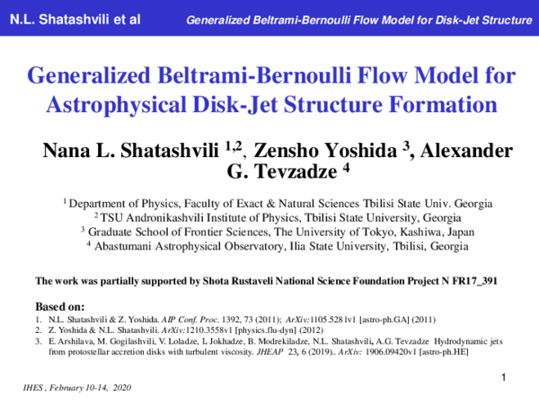 (PDF) Generalized Beltrami-Bernoulli Flow Model for Astrophysical Disc ...