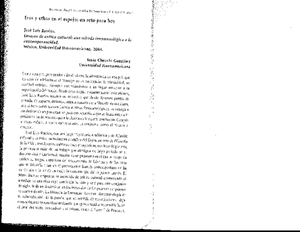 (PDF) Eros y Ethos en el espejo: un reto para hoy