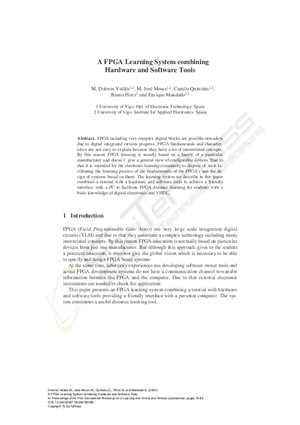 (PDF) A FPGA Learning System combining Hardware and Software Tools