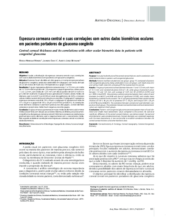 (PDF) Espessura corneana central e suas correlações com outros dados ...