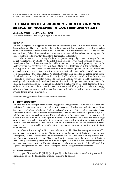 (PDF) The Making of a Journey- Identifying New Design Approaches in ...