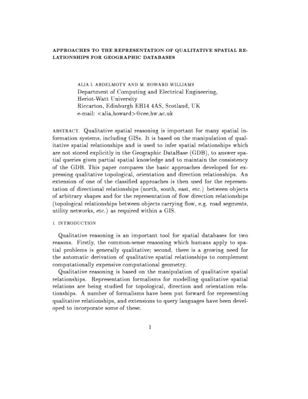 (PDF) Approaches to the representation of qualitative spatial ...