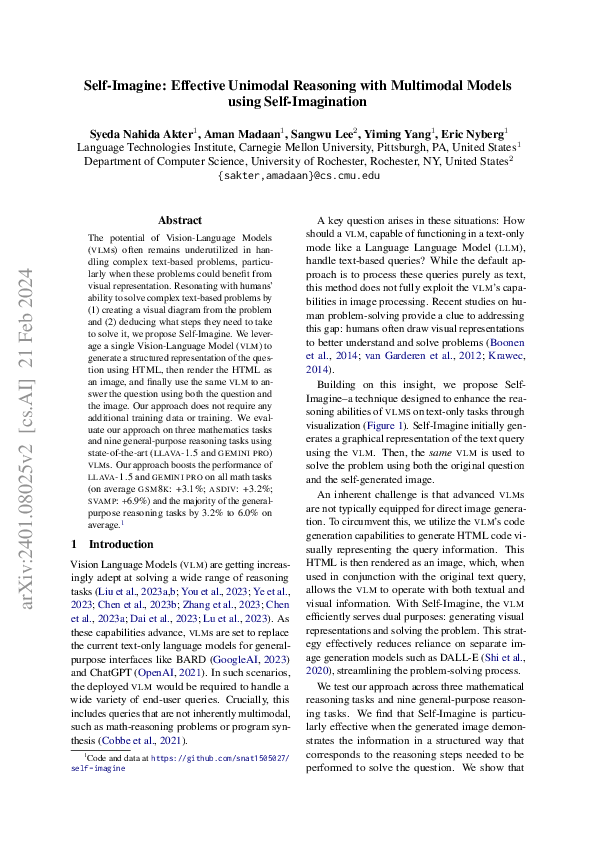 (PDF) Self-Imagine: Effective Unimodal Reasoning with Multimodal Models ...
