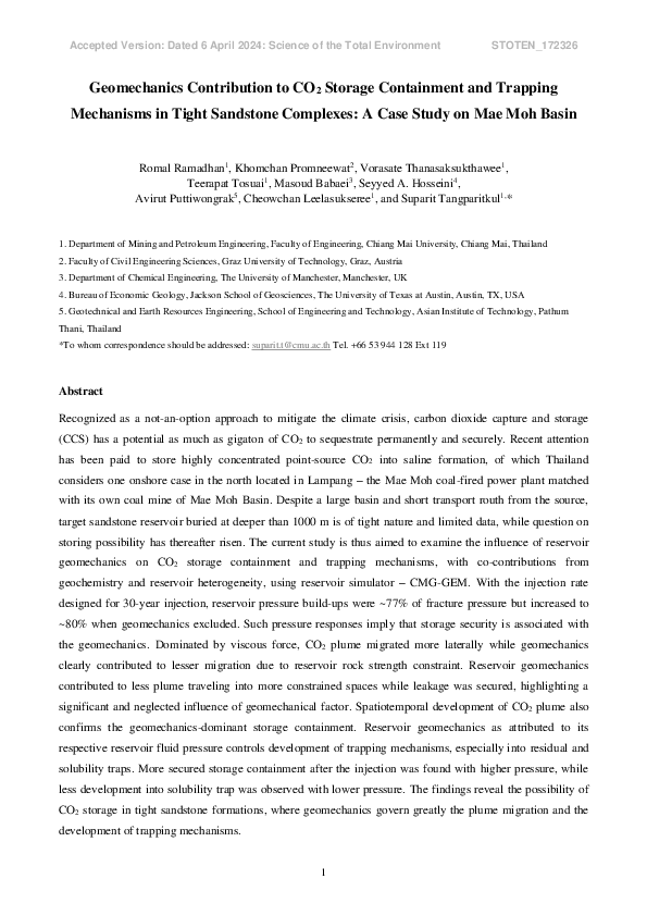 (PDF) Geomechanics contribution to CO2 storage containment and trapping ...