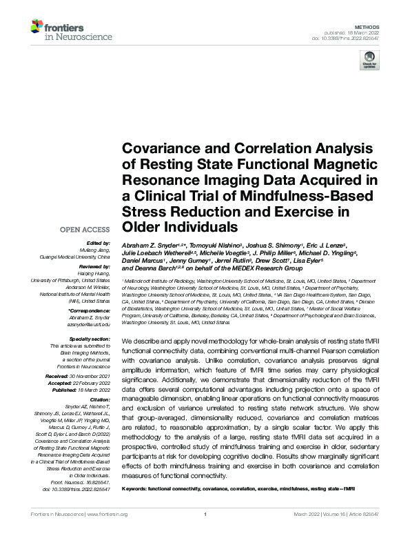 (PDF) Covariance and Correlation Analysis of Resting State Functional Magnetic Resonance Imaging ...