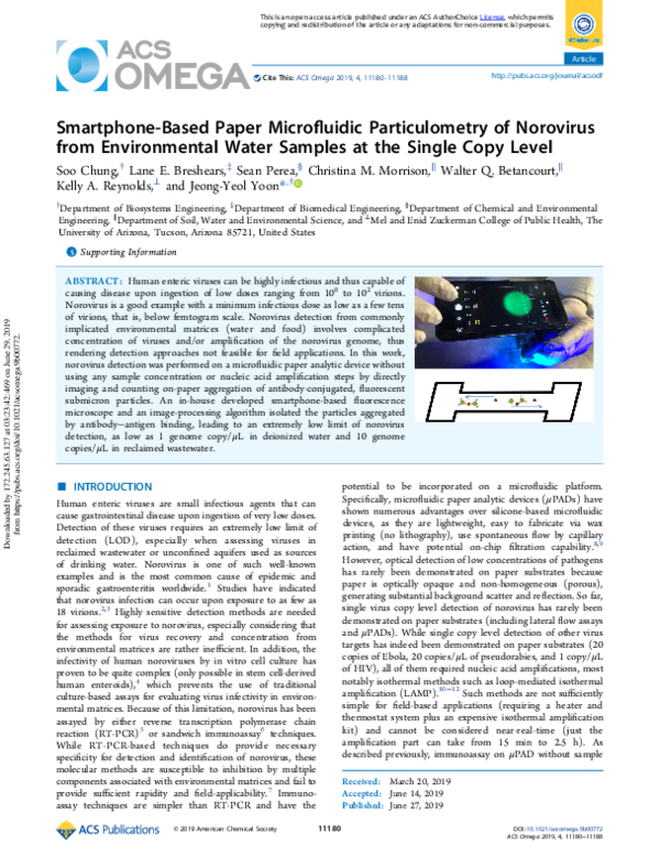 (PDF) Smartphone-Based Paper Microfluidic Particulometry of Norovirus from Environmental Water ...