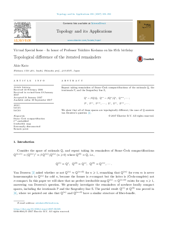 (PDF) Topology and its Applications