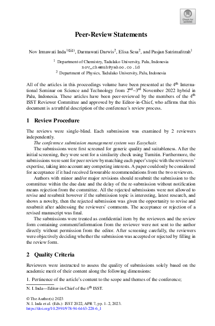 (PDF) Peer-Review Statements